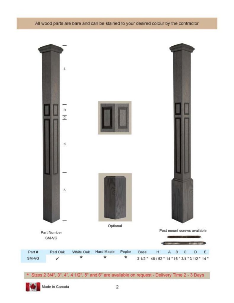 Standard Post – SMStairs.ca